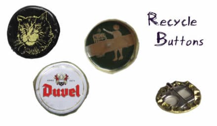Recycled Buttons Made from Bottle Caps and Pull Tabs • Recyclart