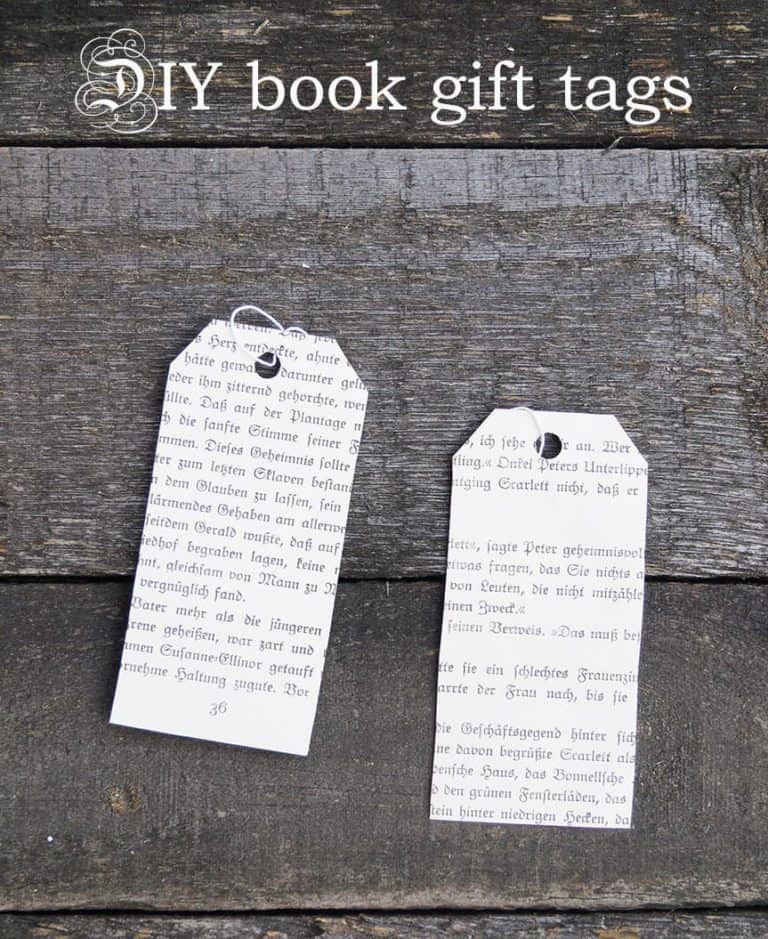 Upcycled Book Gift Tags • Recyclart