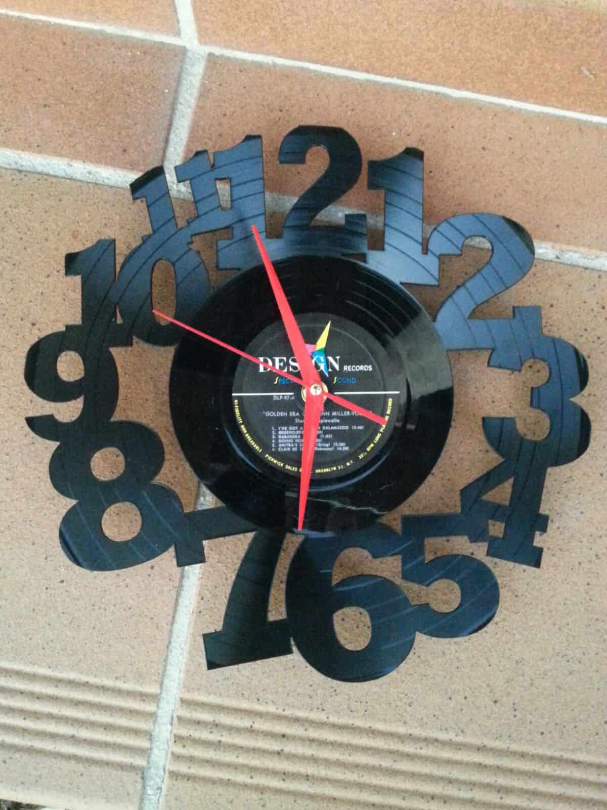 Upcycled 12" Vinyl Record Into Wall Clock • Recyclart