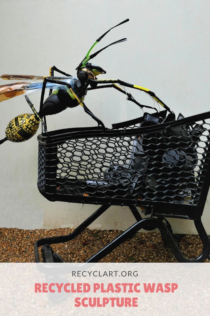 Recycled Plastic Wasp Sculpture • Recyclart